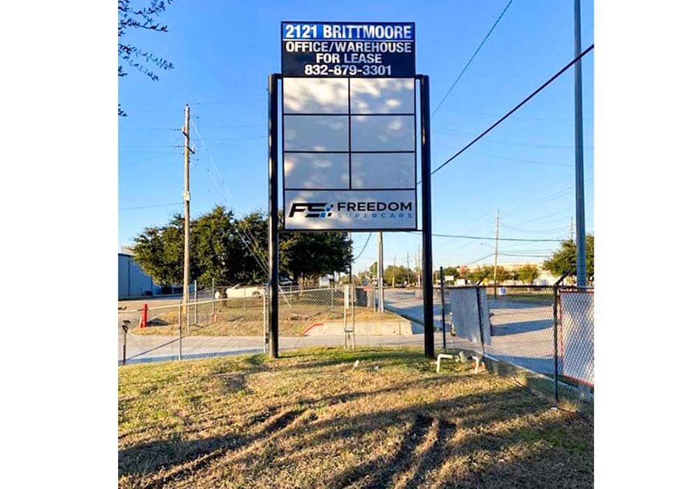 Brittmoore Free Standing Tenant Sign - Best #1 Sign Shop