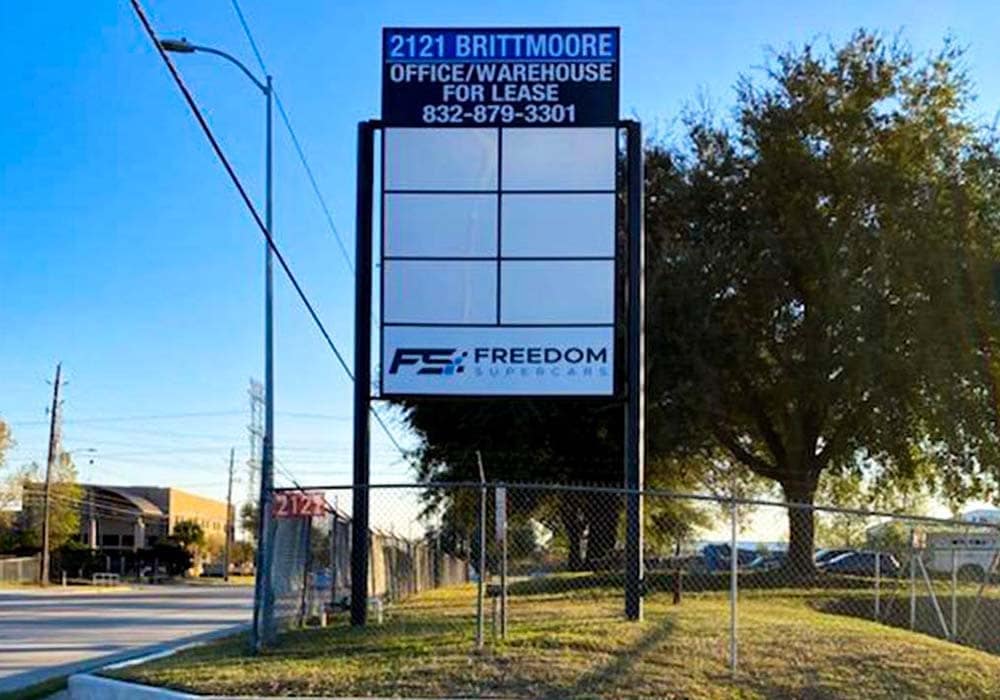 Brittmoore Free Standing Tenant Sign - Best #1 Sign Shop